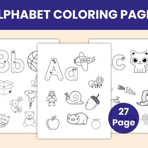 Preeschool Alphabet Coloring Pages Worksheets | Kindergarten Activity ...