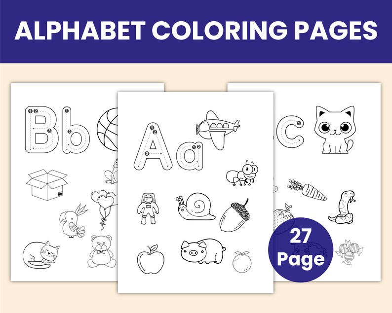 Preeschool Alphabet Coloring Pages Worksheets Kindergarten Activity ...