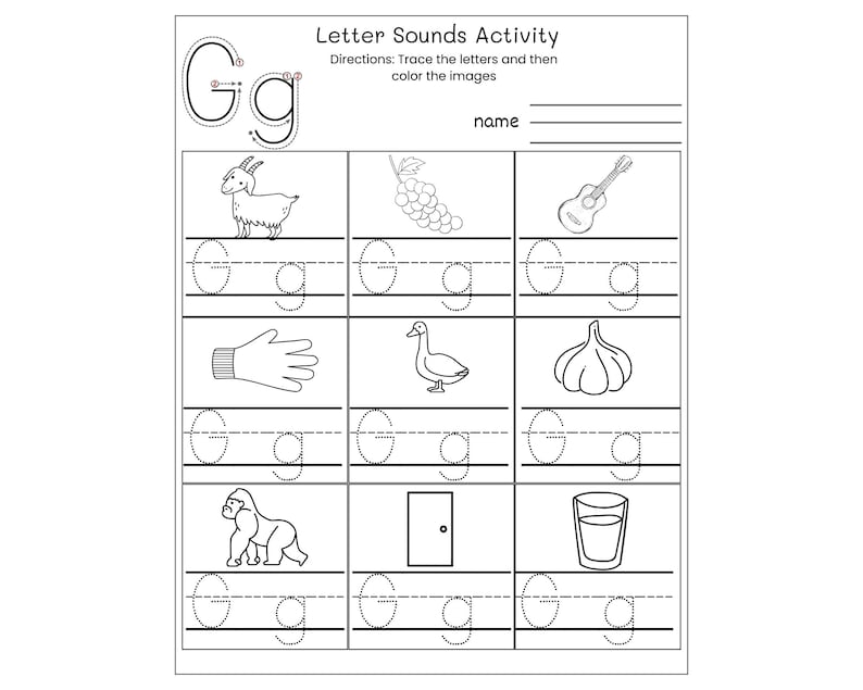 26 Printable Alphabet Letter Sound Practice Sheets. Preschool-kdg ...