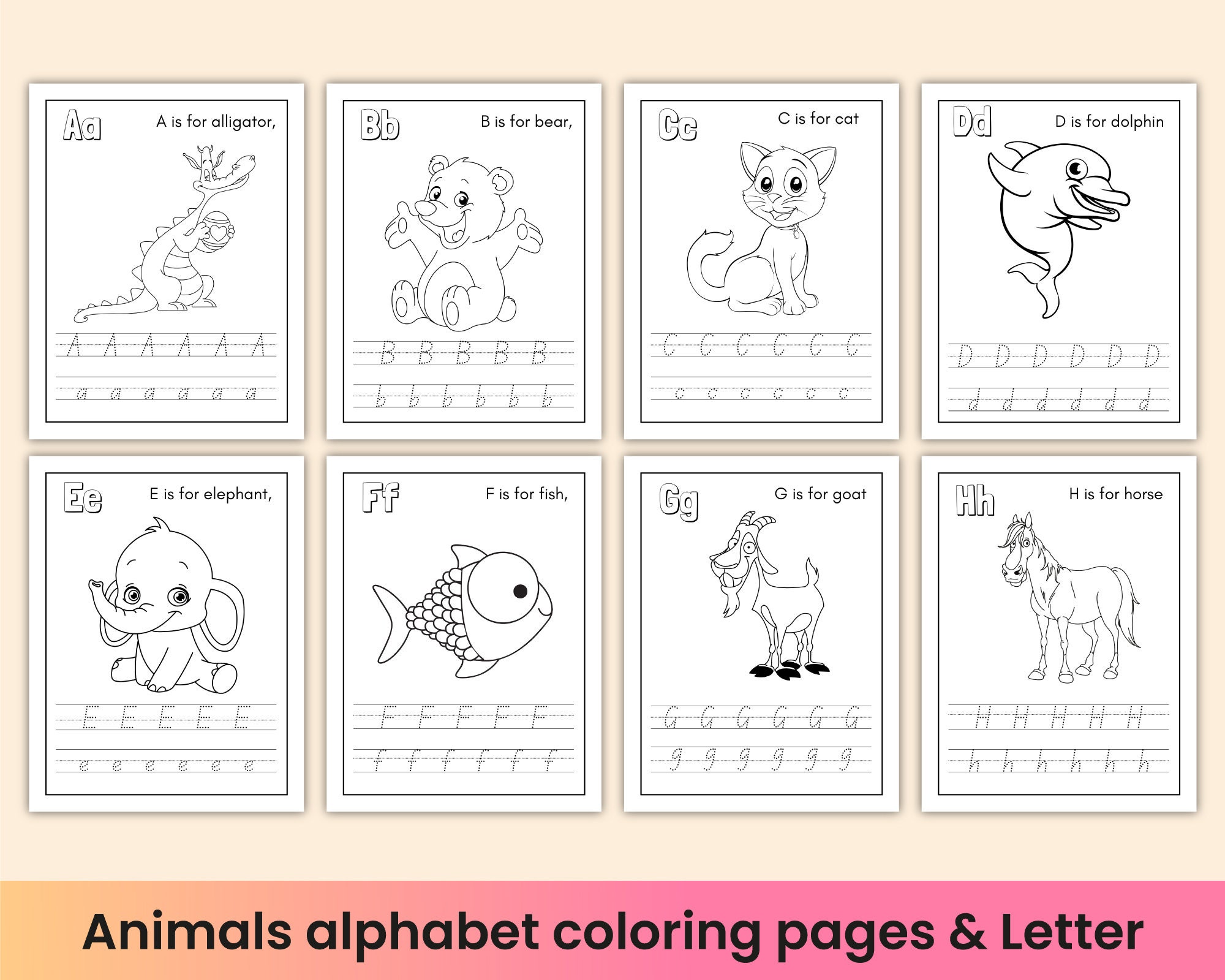 Printable Preschool Kindergarten Activity Workbook Bundle Alphabet ...