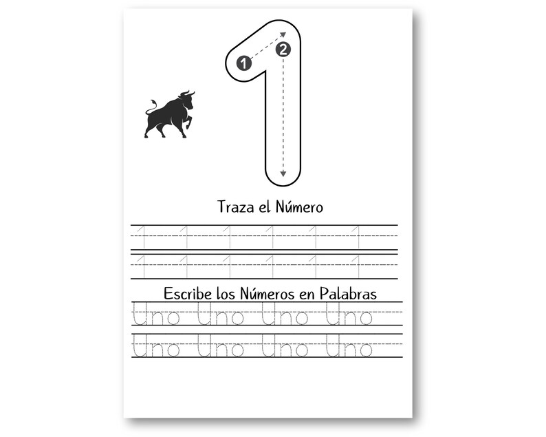 20 Hojas Para Trazar Números, Trazables, Preescolar, Imprimibles 0-20 ...