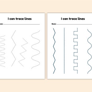 Kindergarten Line Tracing Worksheets | Kids Line Tracing | Preschool ...