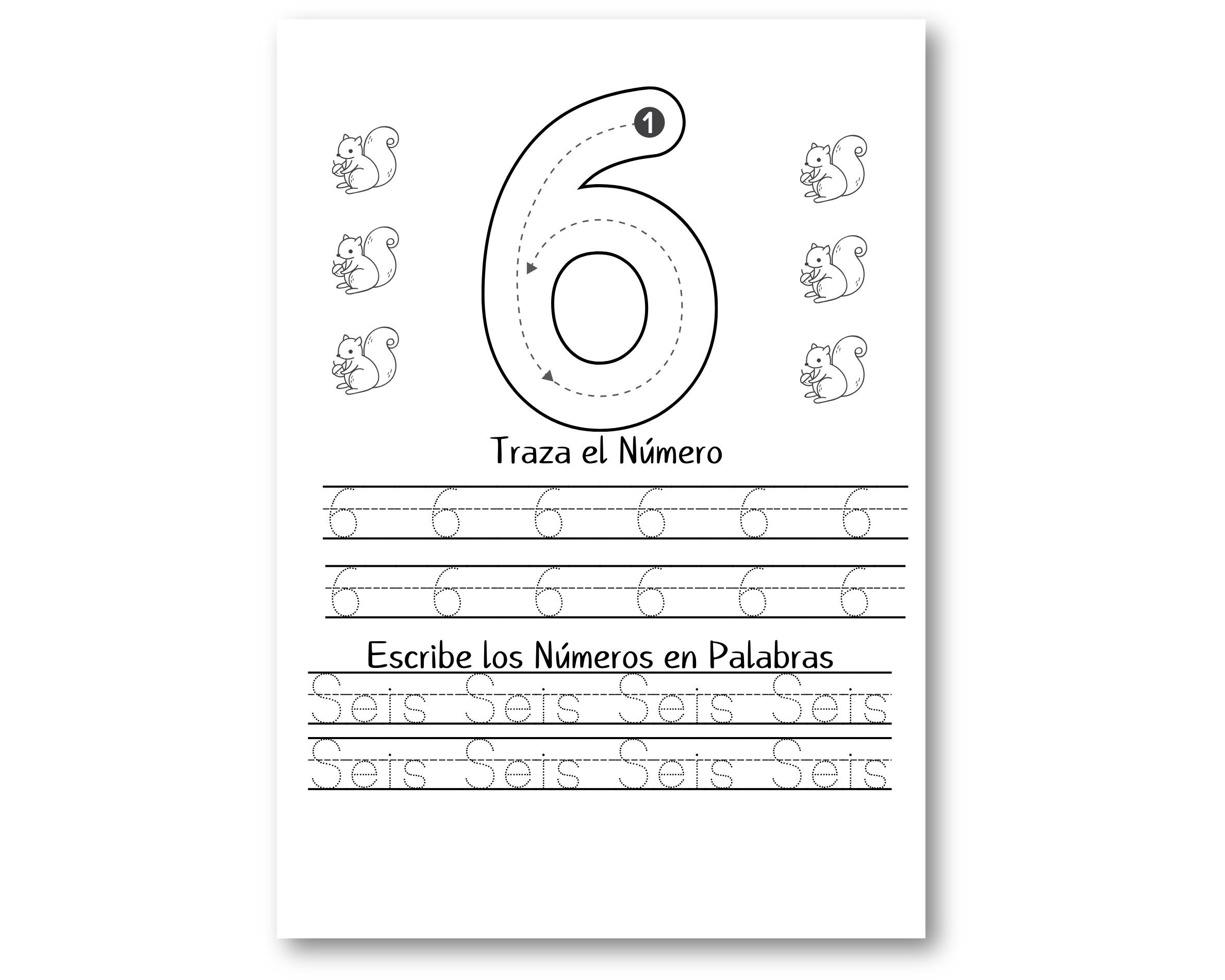 20 Hojas Para Trazar Números, Trazables, Preescolar, Imprimibles 0-20 ...