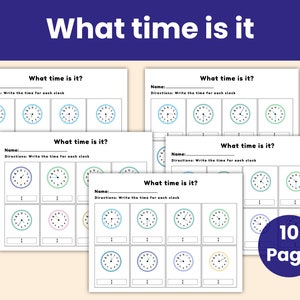 Telling Time Printable Kids | Learning Time | Time Telling Worksheets ...