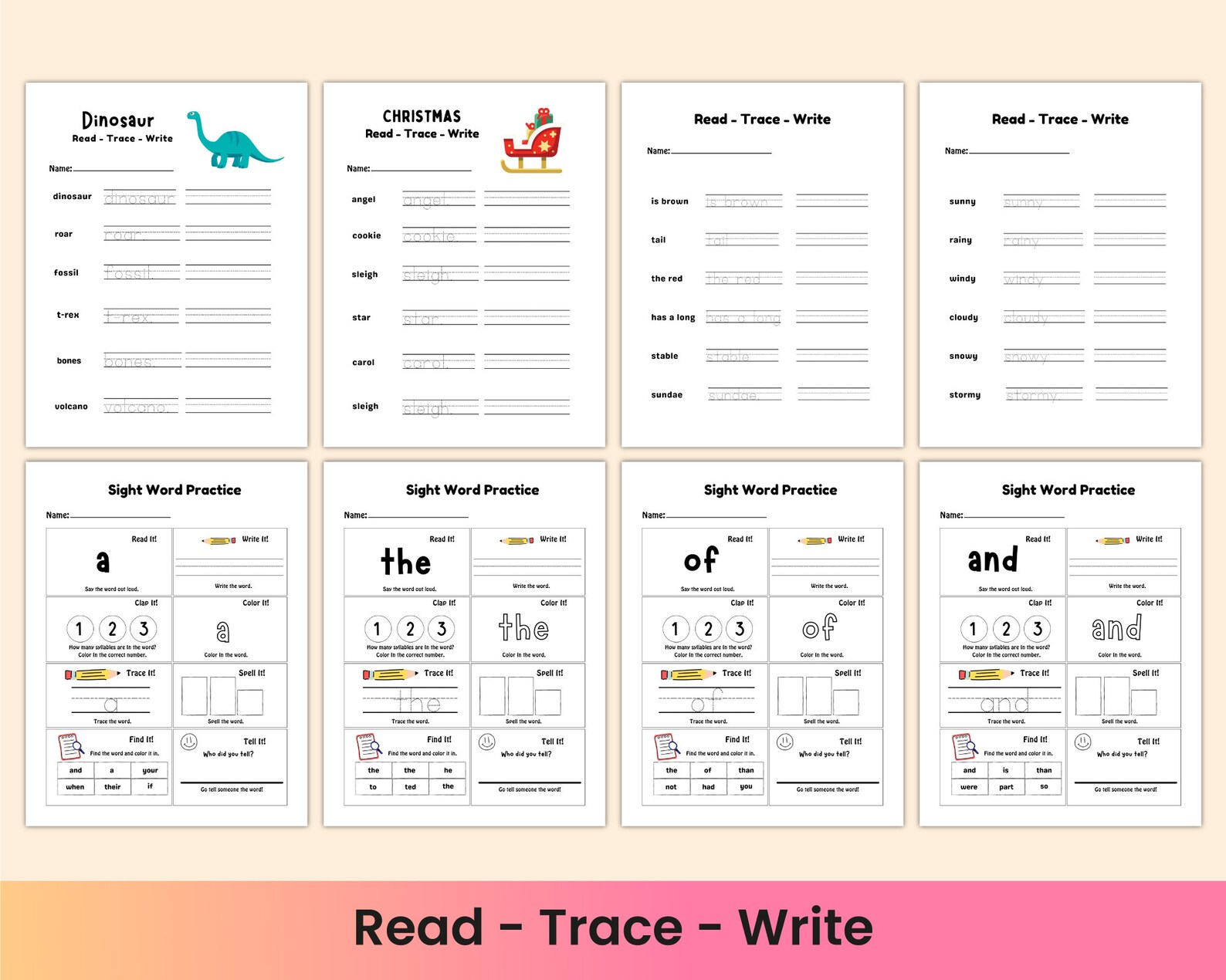 Ultimate Preschool Kindergarten & Math Worksheet Mega Bundle Kids ...