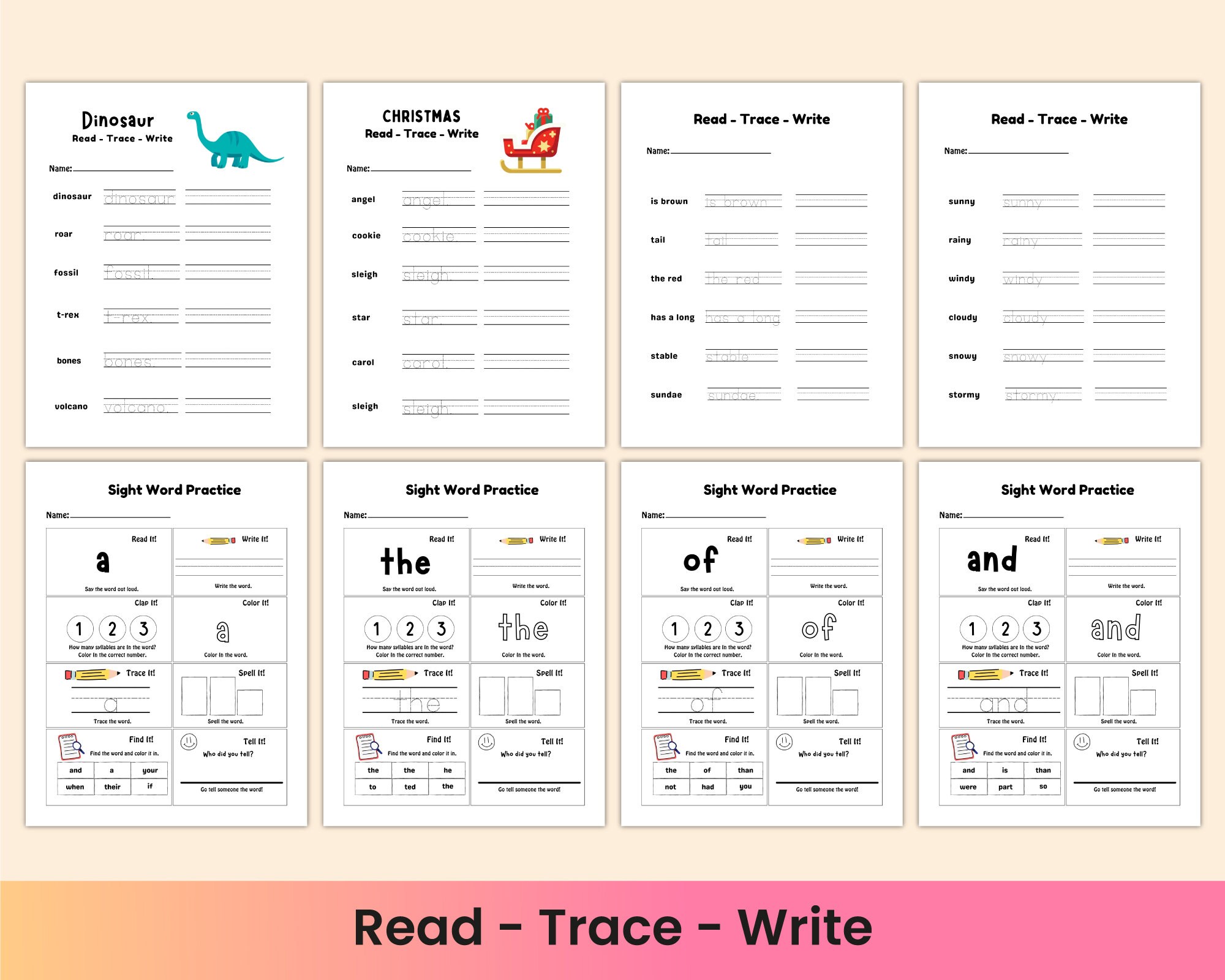 Ultimate Preschool Kindergarten & Math Worksheet Mega Bundle Kids ...