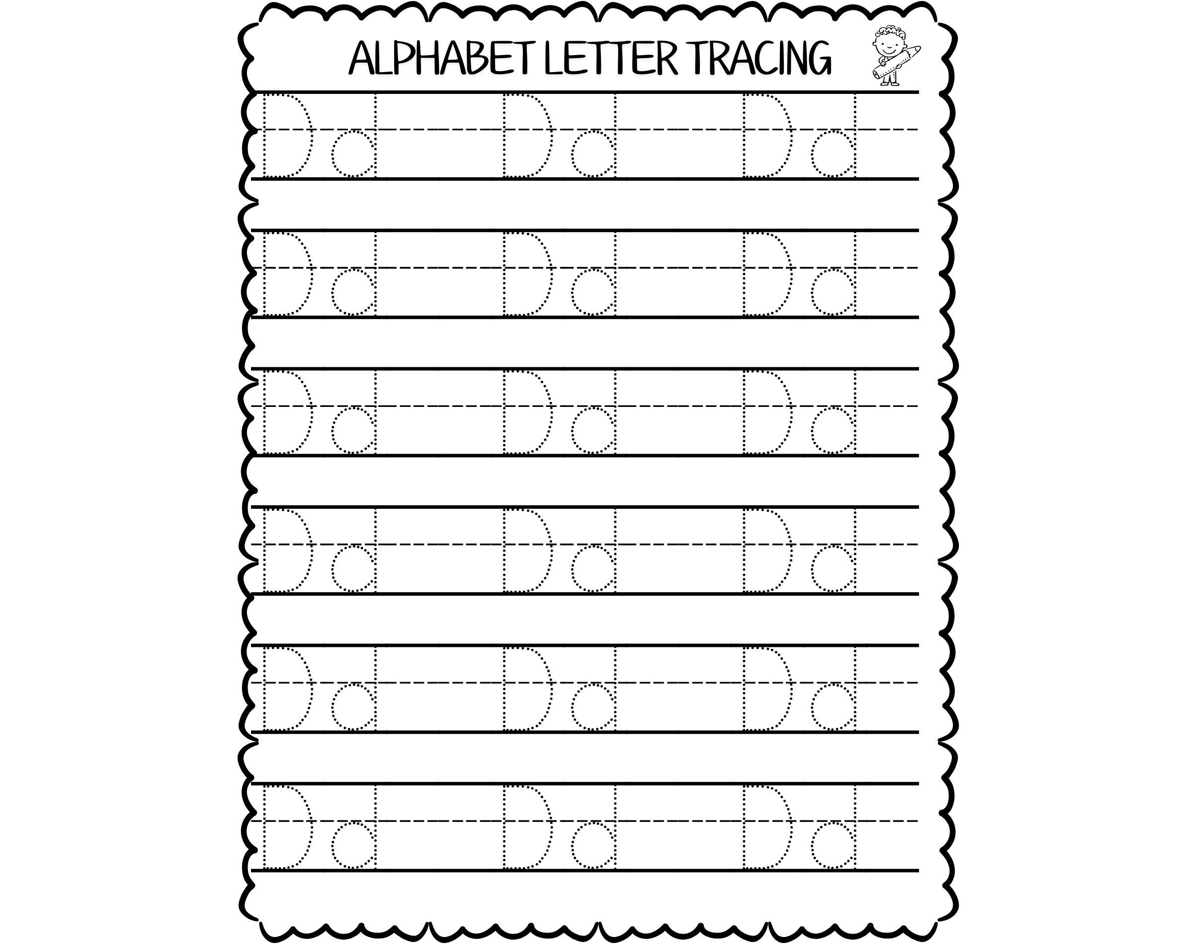 26 Printable Letter Tracing Worksheets. Preschool-kindergarten Phonics ...