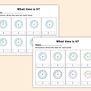 Telling Time Printable Kids | Learning Time | Time Telling Worksheets ...