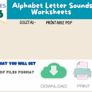 26 Printable Alphabet Letter Sound Practice Sheets. Preschool-kdg ...