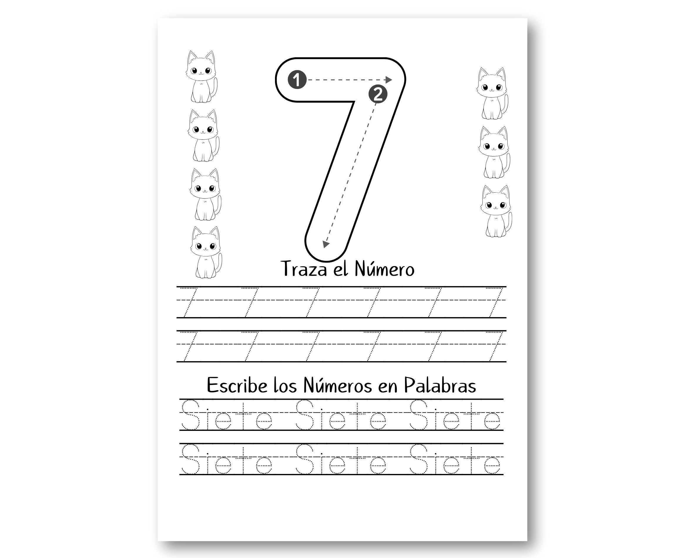20 Hojas Para Trazar Números, Trazables, Preescolar, Imprimibles 0-20 ...