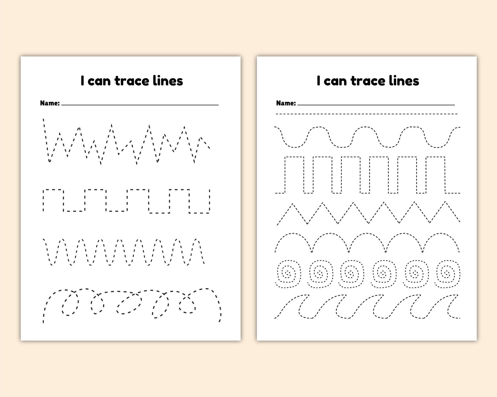 Kindergarten Line Tracing Worksheets | Kids Line Tracing | Preschool ...