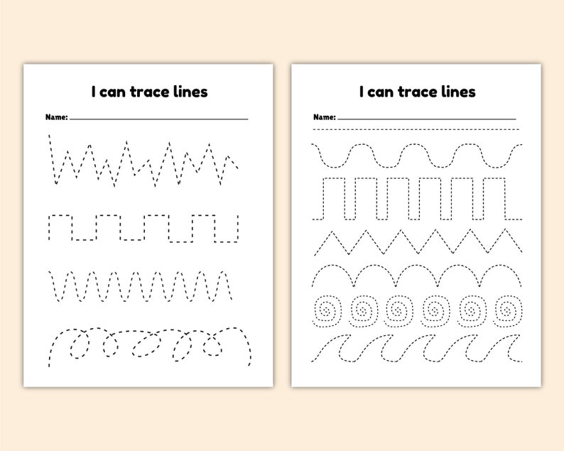 Kindergarten Line Tracing Worksheets | Kids Line Tracing | Preschool ...