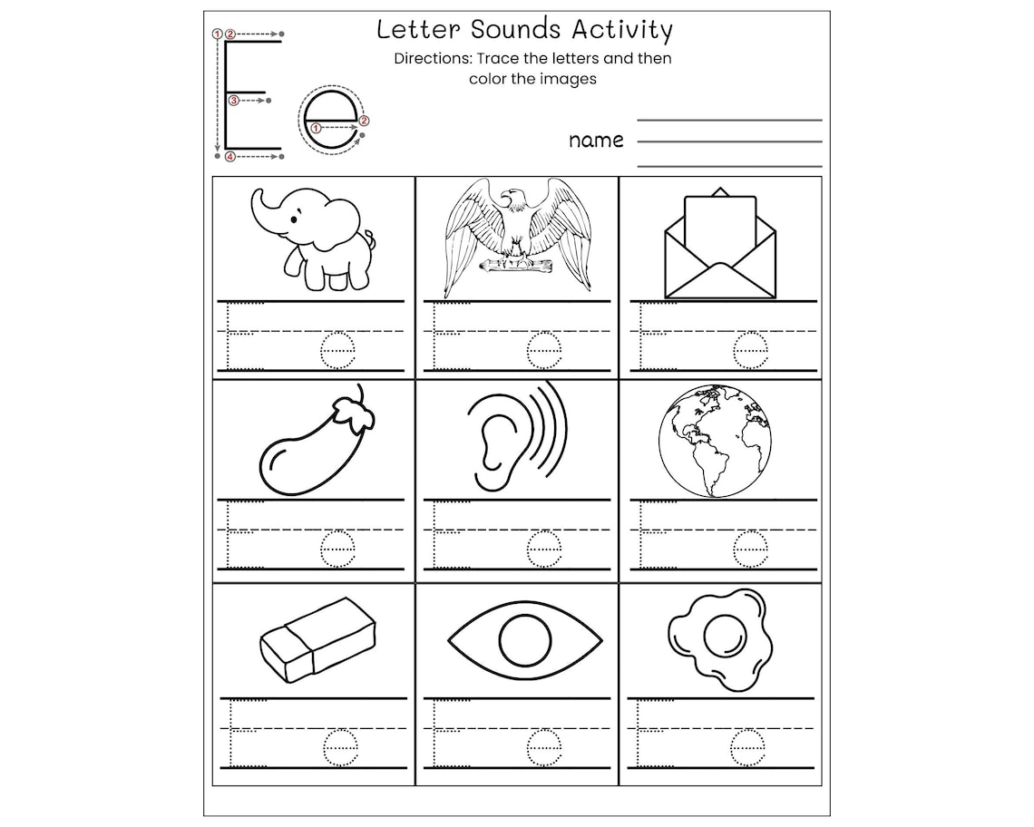 26 Printable Alphabet Letter Sound Practice Sheets. Preschool-kdg ...