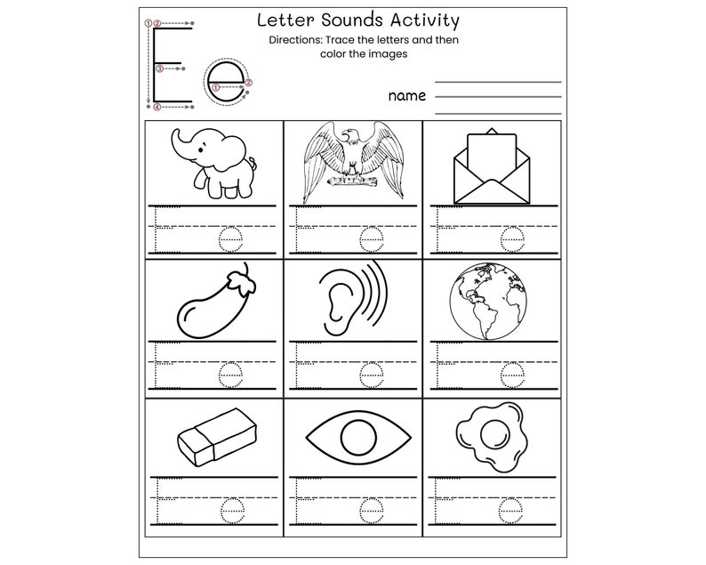 26 Printable Alphabet Letter Sound Practice Sheets. Preschool-kdg ...