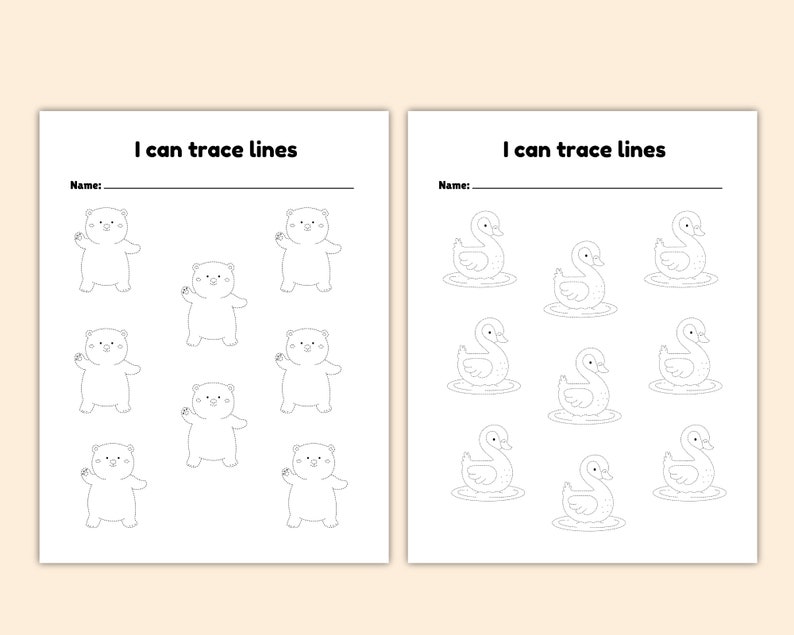 Kindergarten Line Tracing Worksheets | Kids Line Tracing | Preschool ...