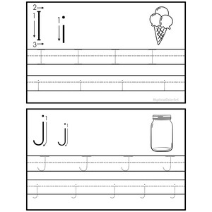 26 Letter Phonics & Handwriting Worksheets Pre-k Kindergarten ...