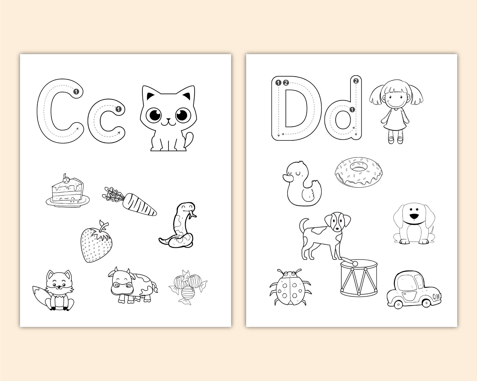 Preeschool Alphabet Coloring Pages Worksheets Kindergarten Activity ...