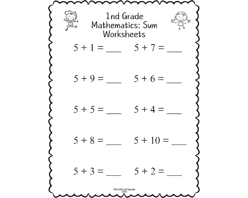 20 Printable Addition Practice Sheets. Numbers 1-10. Preschool-grade 1 ...