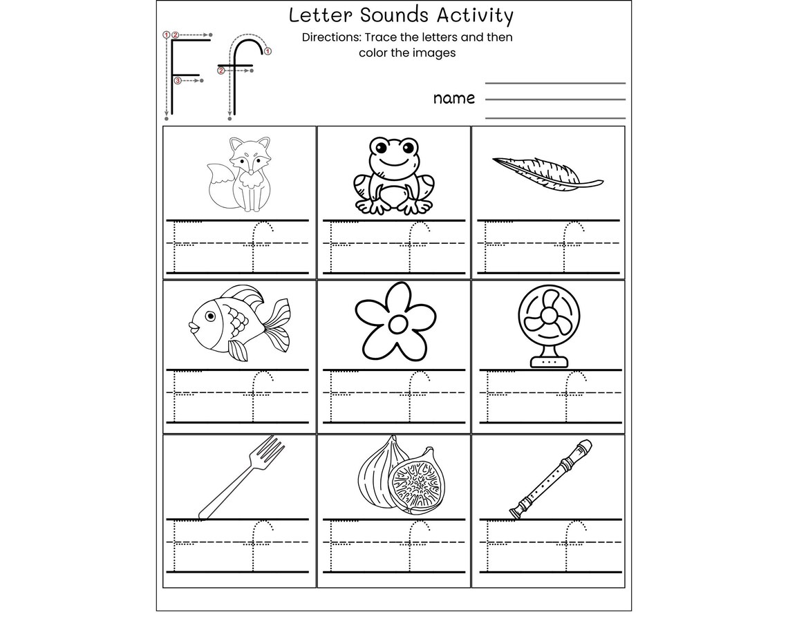 26 Printable Alphabet Letter Sound Practice Sheets. Preschool-kdg ...