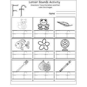 26 Printable Alphabet Letter Sound Practice Sheets. Preschool-kdg ...