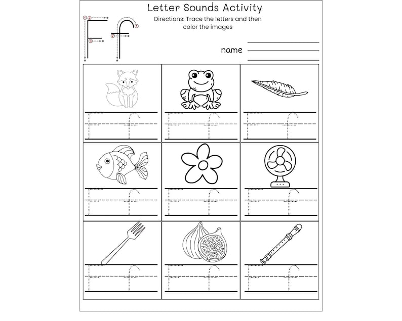 26 Printable Alphabet Letter Sound Practice Sheets. Preschool-kdg ...
