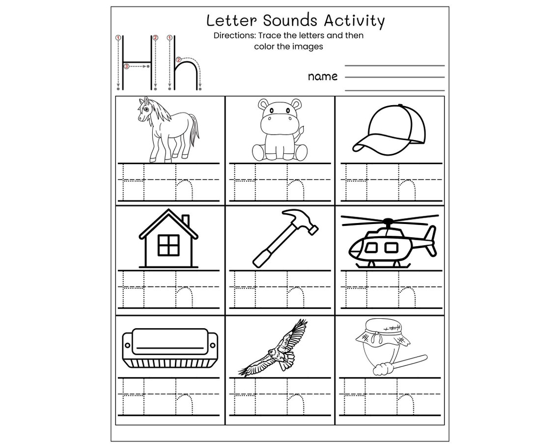 26 Printable Alphabet Letter Sound Practice Sheets. Preschool-kdg ...