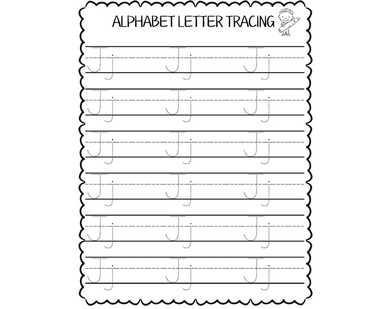 26 Printable Letter Tracing Worksheets. Preschool-kindergarten Phonics ...