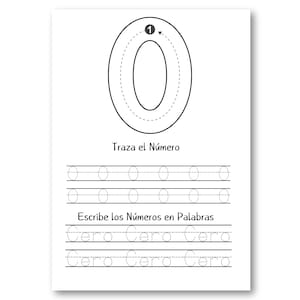 20 Hojas Para Trazar Números, Trazables, Preescolar, Imprimibles 0-20 ...
