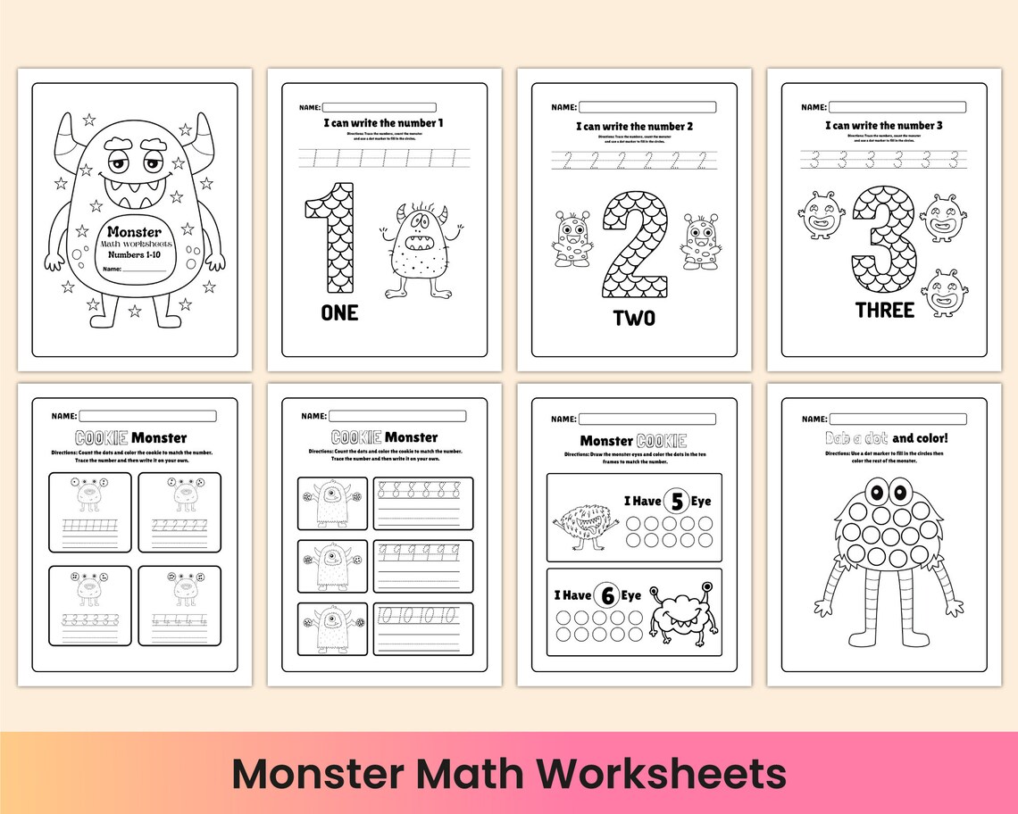 Ultimate Preschool Kindergarten & Math Worksheet Mega Bundle Kids ...
