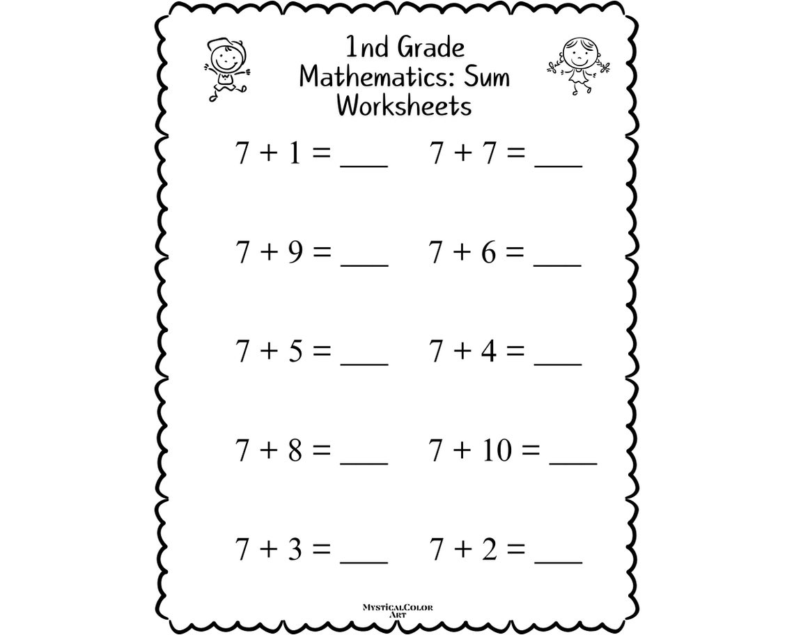 20 Printable Addition Practice Sheets. Numbers 1-10. Preschool-grade 1 ...