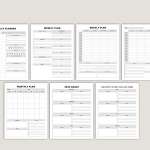 Printable Goal Planner | Goal Planner Bundle | Productivity Planner ...