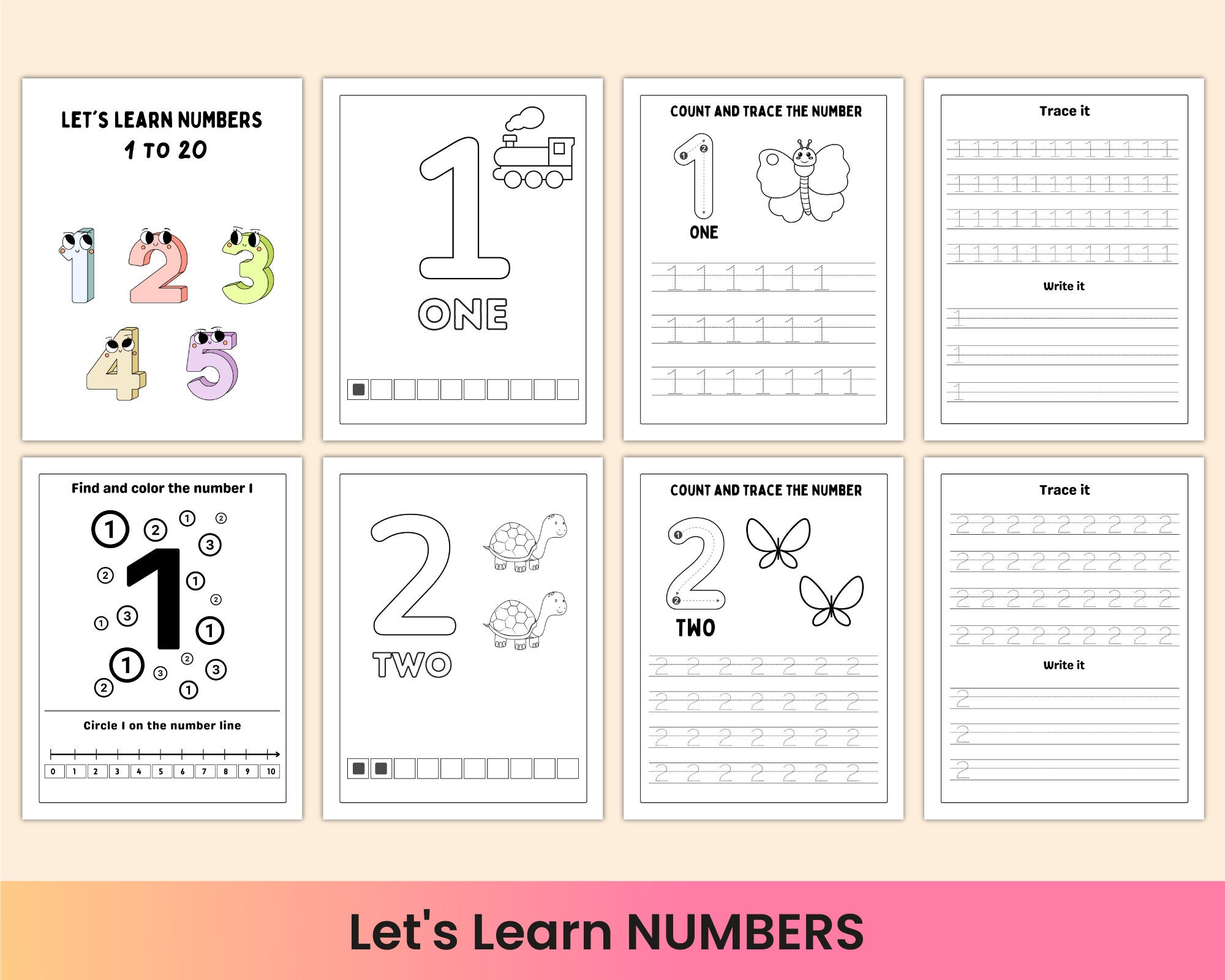 Ultimate Preschool Kindergarten & Math Worksheet Mega Bundle Kids ...