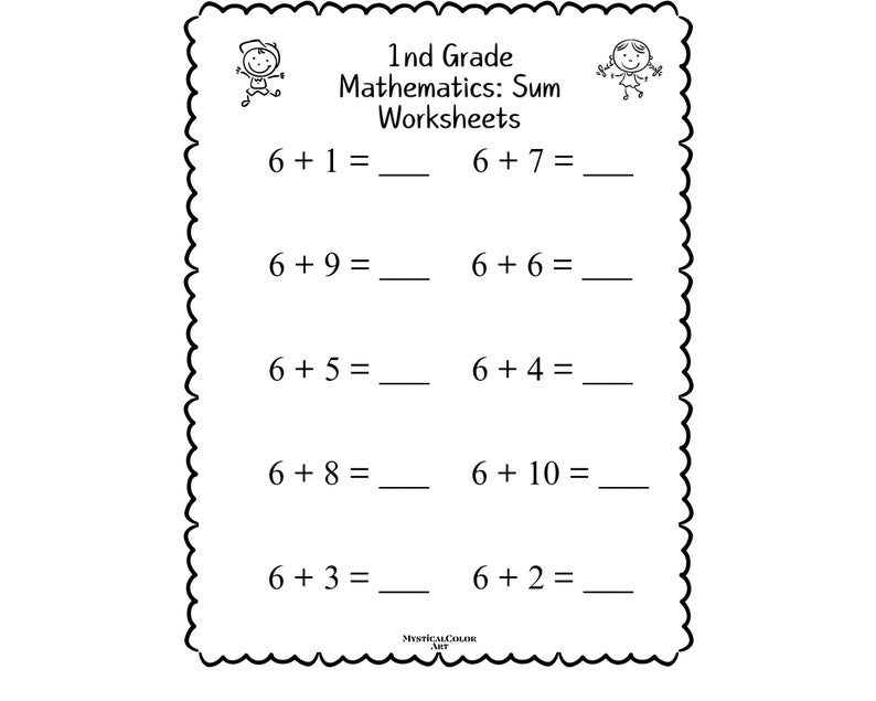 20 Printable Addition Practice Sheets. Numbers 1-10. Preschool-grade 1 ...