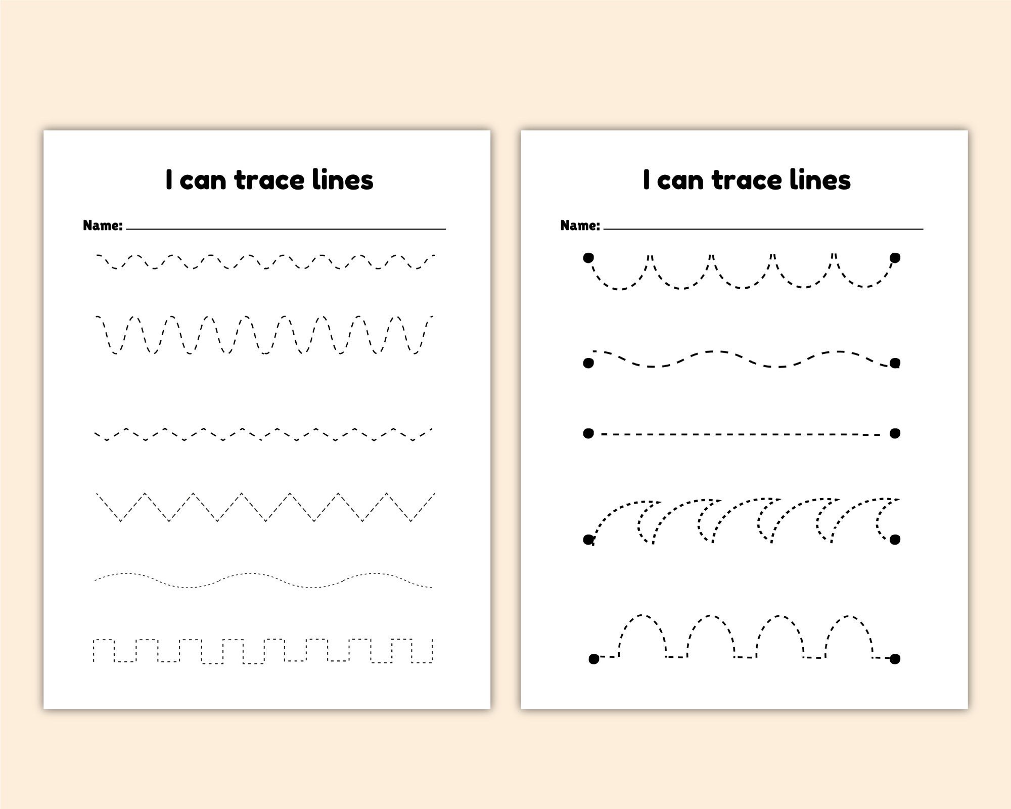 Kindergarten Line Tracing Worksheets | Kids Line Tracing | Preschool ...