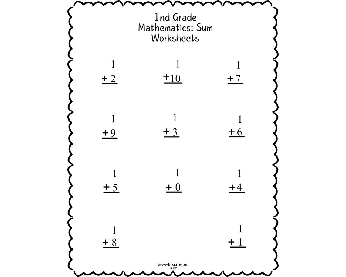 20 Printable Addition Practice Sheets. Numbers 1-10. Preschool-grade 1 ...