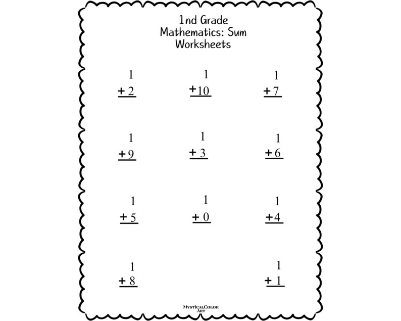 20 Printable Addition Practice Sheets. Numbers 1-10. Preschool-grade 1 ...