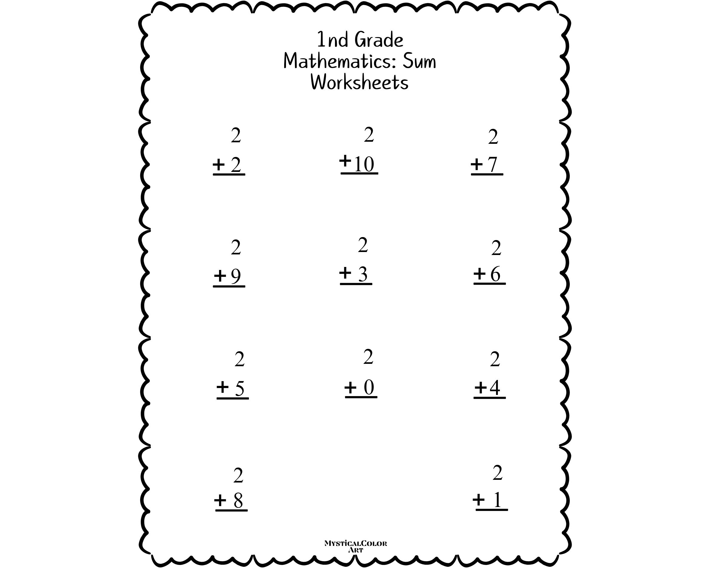 20 Printable Addition Practice Sheets. Numbers 1-10. Preschool-grade 1 ...