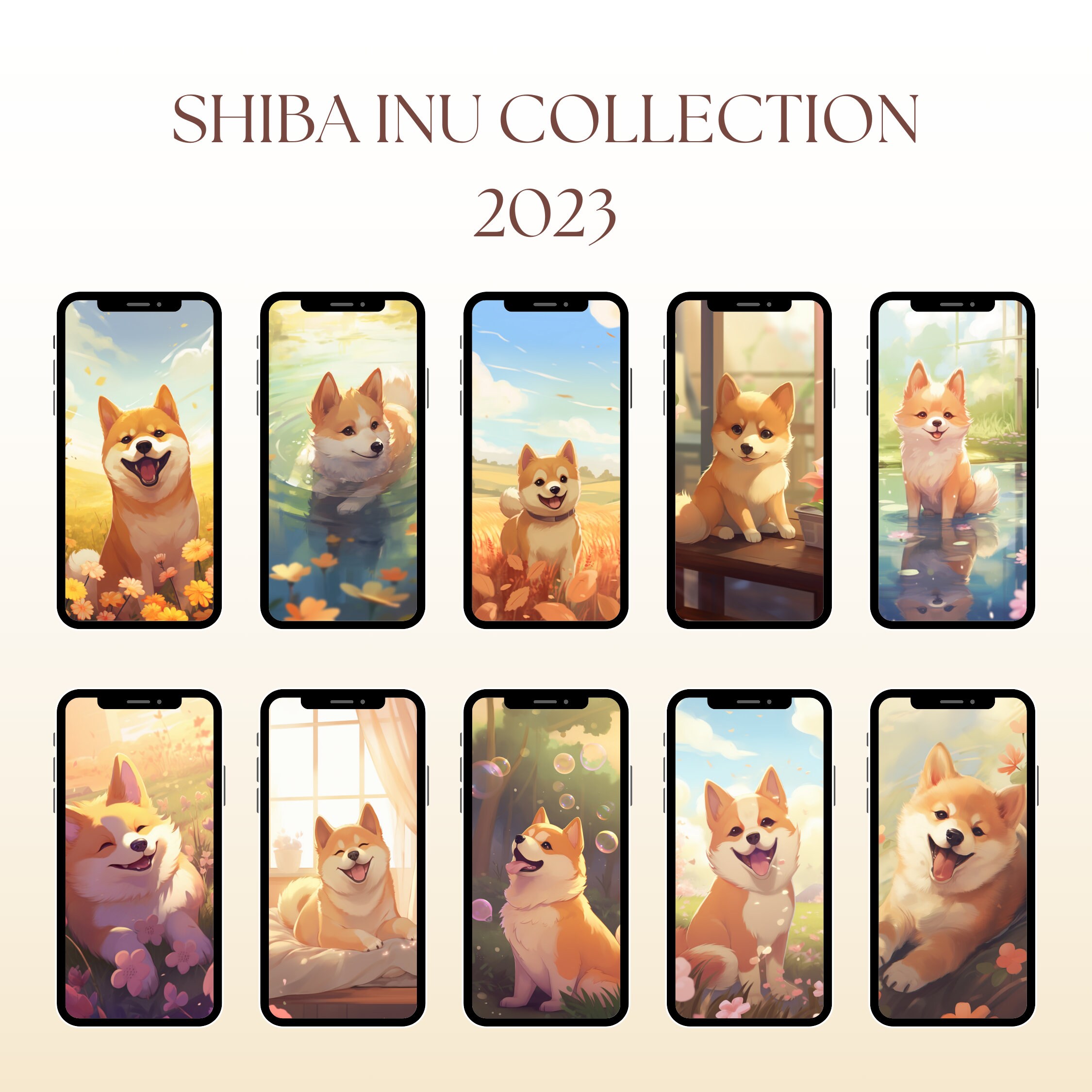 IPhone Aesthetic Shiba Inu Wallpaper Pretty Cute Puppy Ios - Etsy