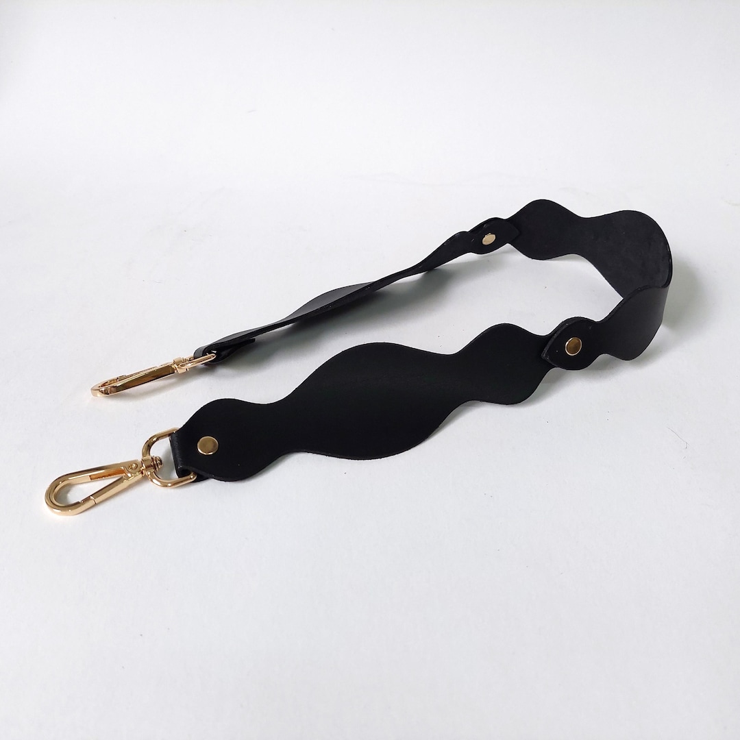 Wavy Leather Bag Strap: Removable Crossbody Purse Handle - Etsy