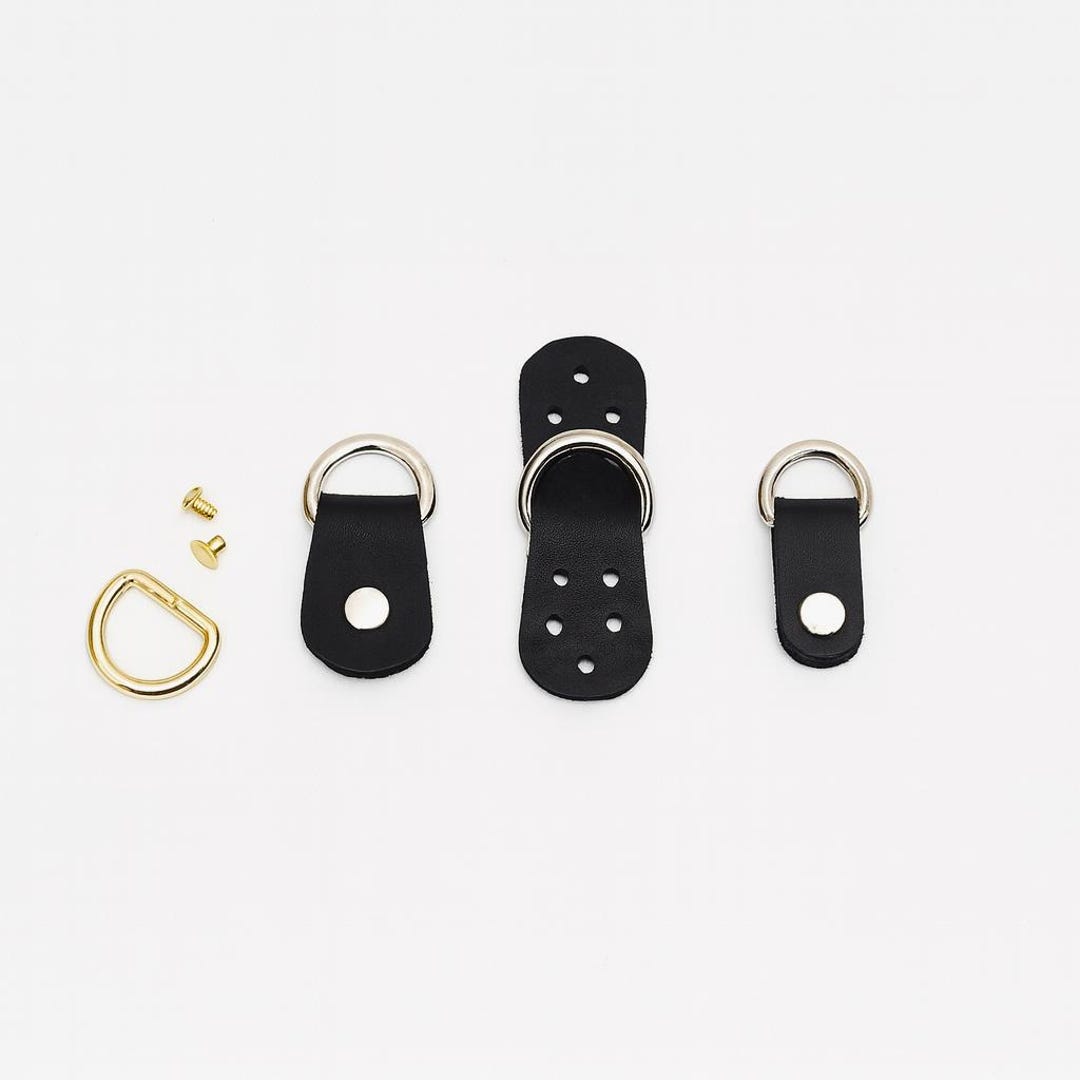 Leather Bag Strap Connectors: DIY Bag Loops With D-rings (2pcs) - Etsy
