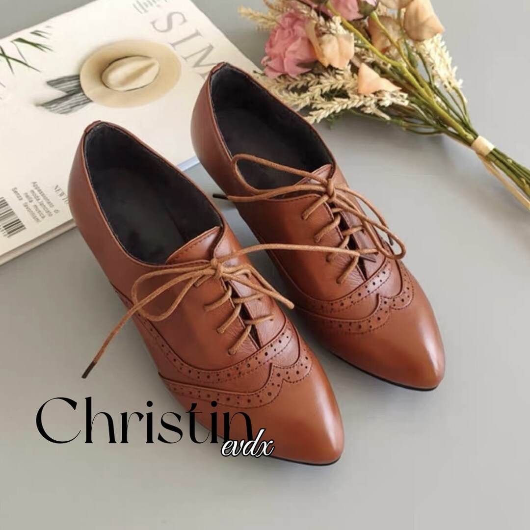 Brown Women's Leather Shoes Leather Ankle Boots Handmade - Etsy