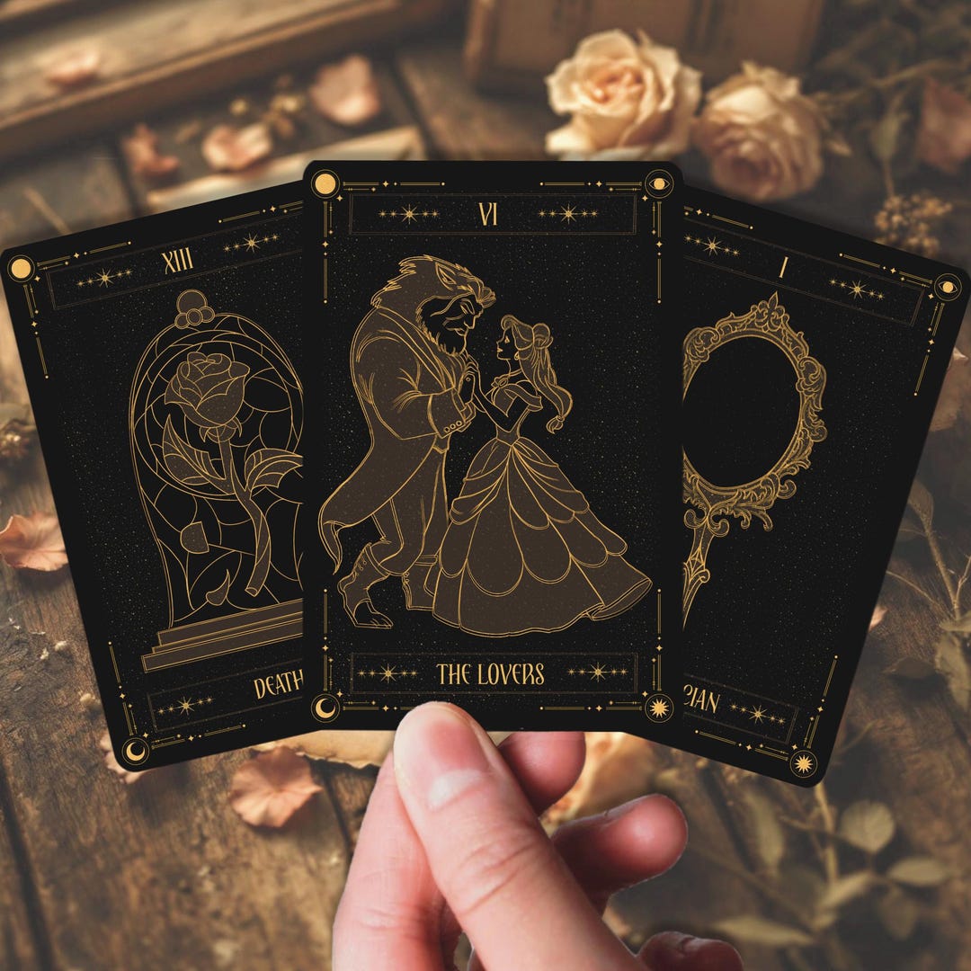 Beauty and the Beast Tarot Card Sticker Pack the Lovers, Death & the ...