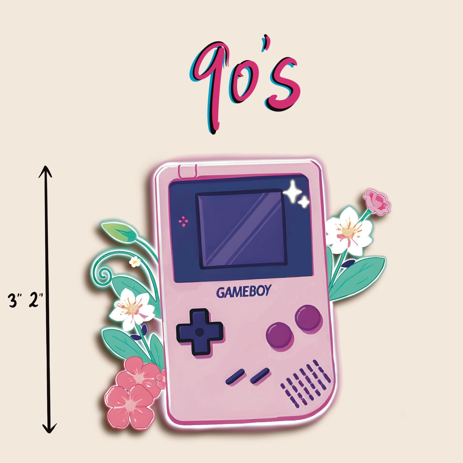 90’s Gaming Vinyl Sticker Set Retro Gamer Waterproof Stickers Vintage ...