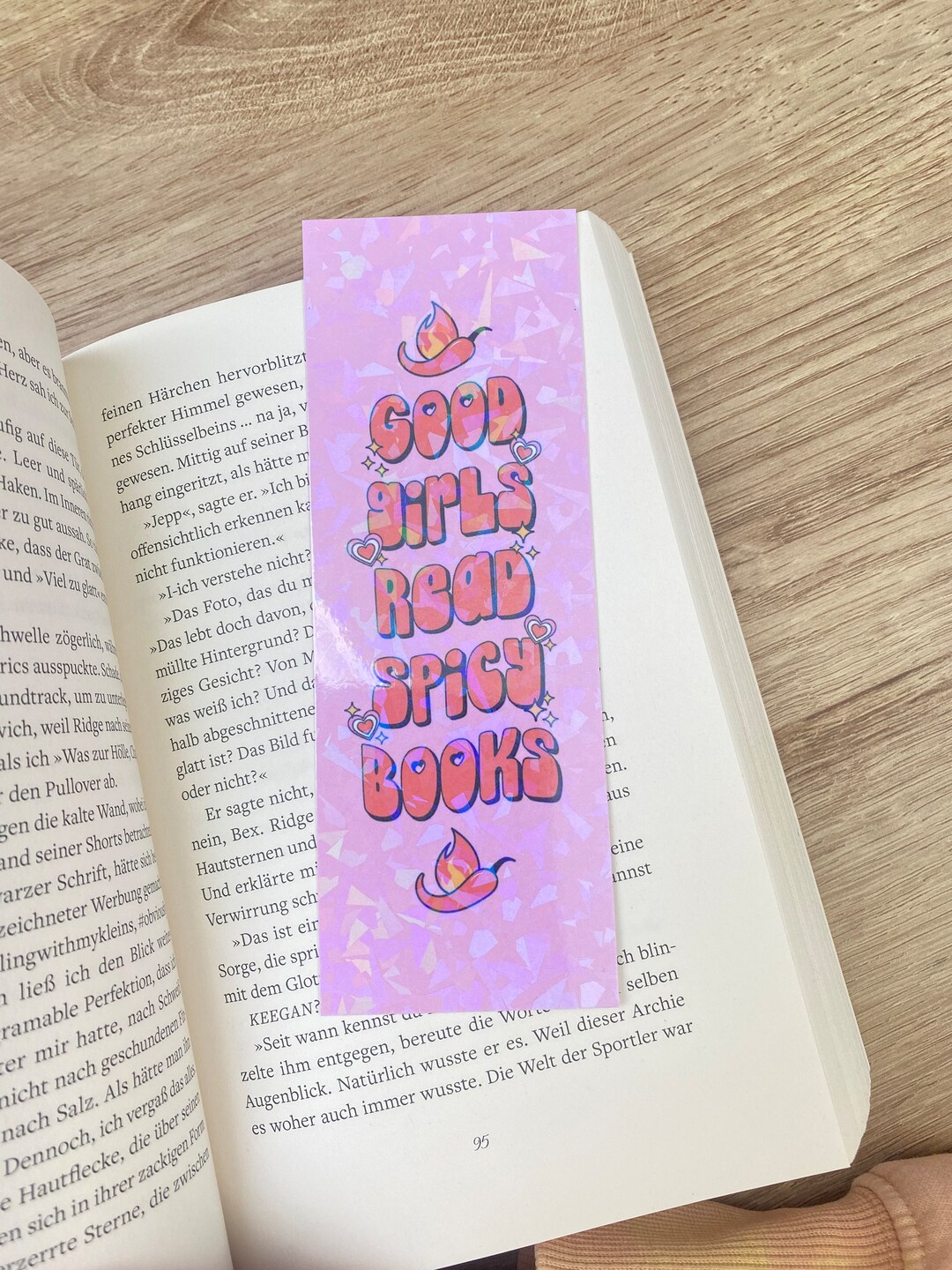 Good Girls Read Spicy Books Bookmark Paper and Vinyl Glitter Bookmark ...