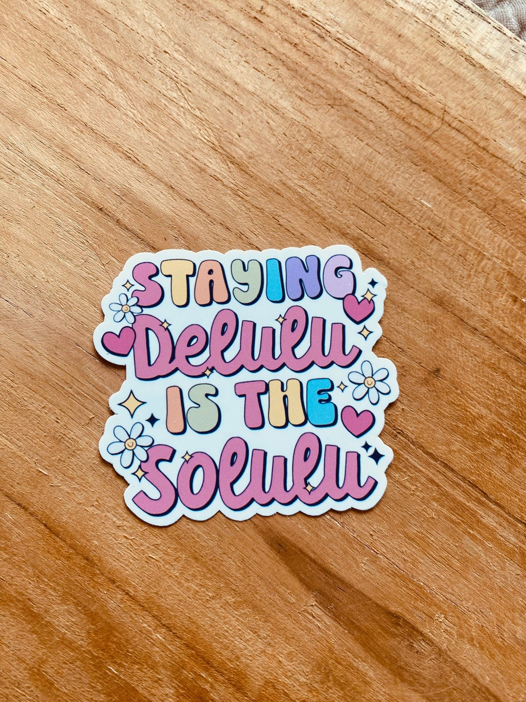Staying delulu is the Solulu | TikTok Trend Vinyl Sticker | Vinyl ...