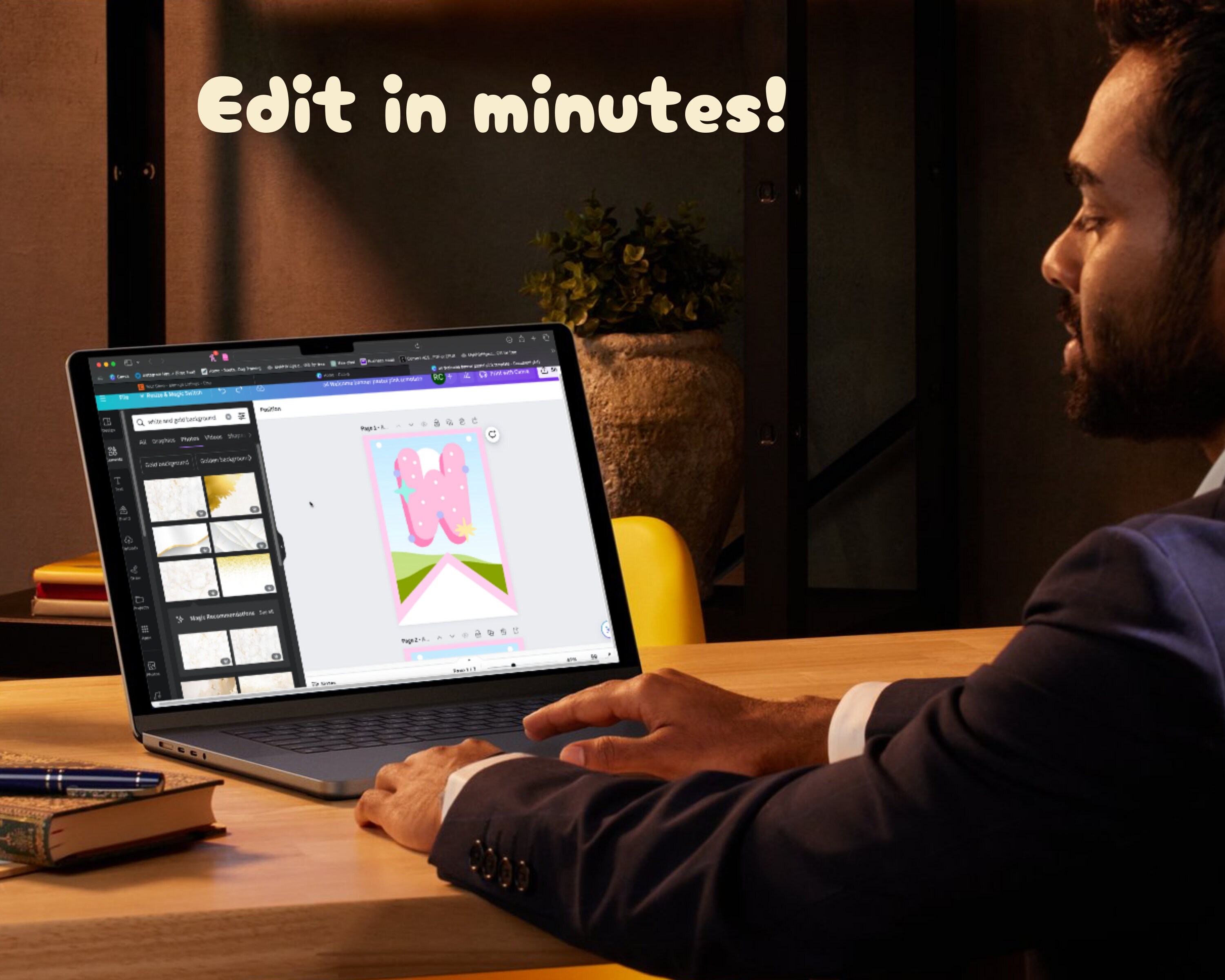 Welcome Bunting Template, Printable Pink Welcome Bunting, Pastel Pink ...