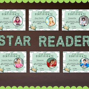 Certificate Template Editable, Reading Award, School Class CANVA ...