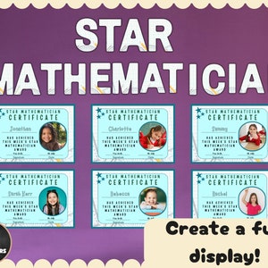 Certificate Template Editable, Maths Award, School Class Editable CANVA ...