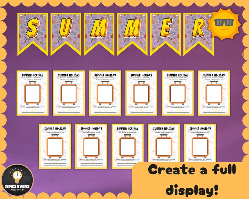 Classroom Decor Summer, Printable Classroom Displays, Printable Digital ...