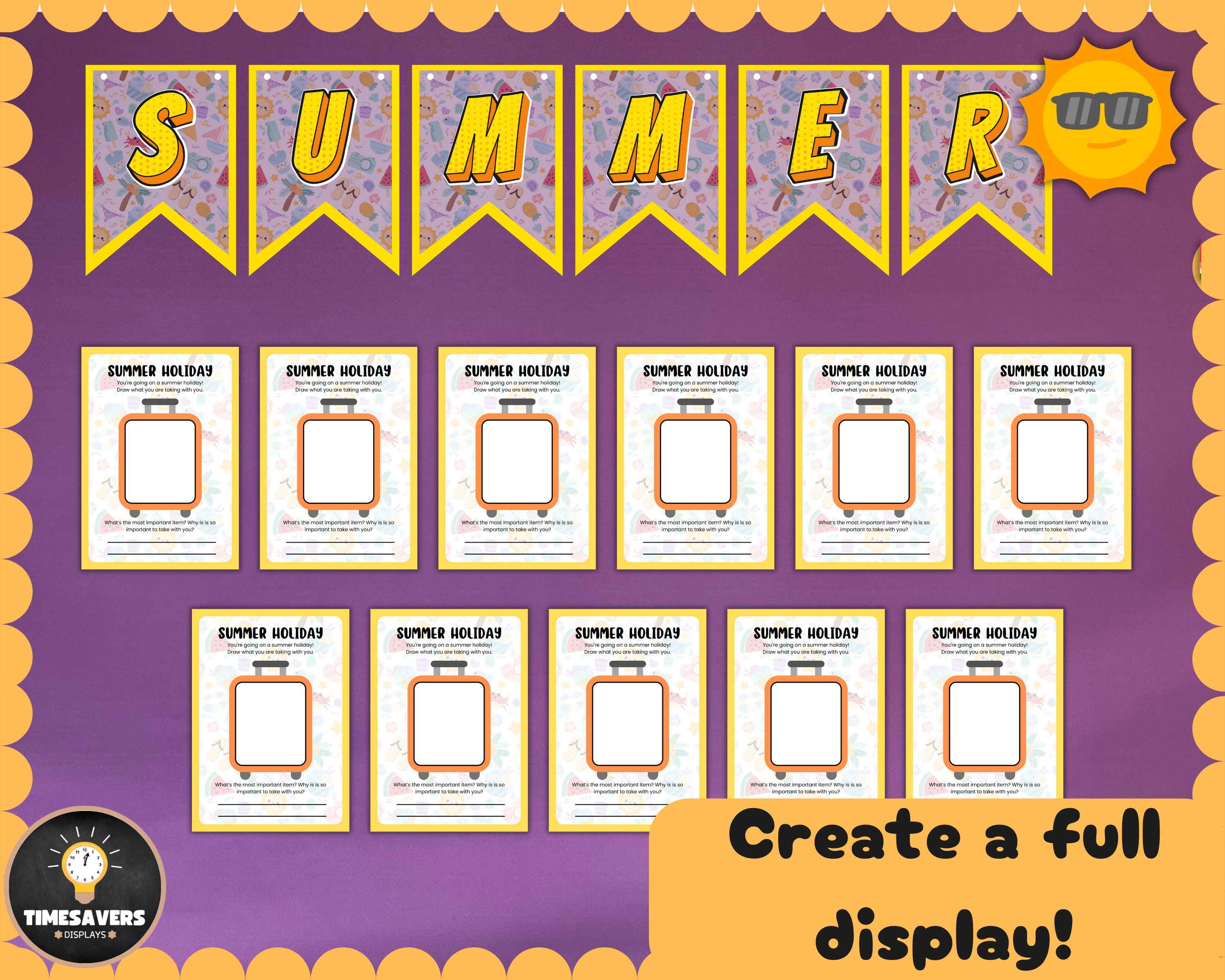 Classroom Decor Summer, Printable Classroom Displays, Printable Digital ...